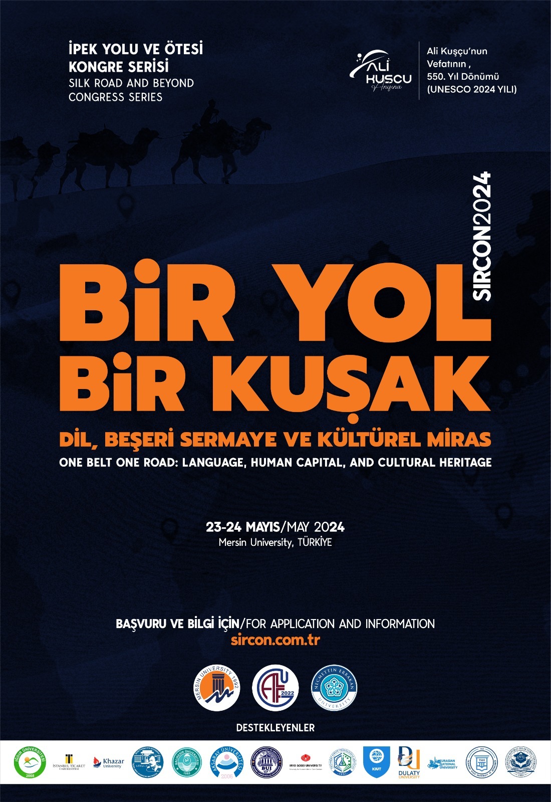 SIRCON 2024 - Bir Yol Bir Kuşak: Dil, Beşeri Sermaye ve Kültürel Miras Kongresi | igdir.edu.tr